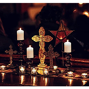 Hyoola White Pillar Candles 4x8 Inch - Unscented Pillar Candles - 2-Pack - European Made