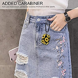 Airpods Pro Case,Silicone Cover Cases for Airpods 3rd with Sunflower Design for Girls Women,Shockproof Protective TPU Airpod Pro Case with Keychain Compatible with Wireless Charging