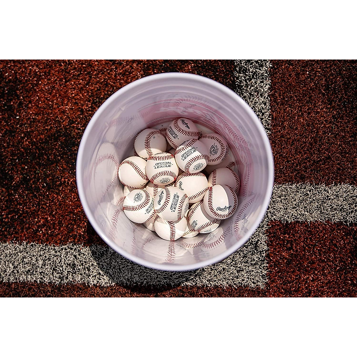 Rawlings | OFFICIAL LEAGUE Practice Baseballs | ROLB1X | Youth/14U | 6 Gallon Bucket | 30 Count