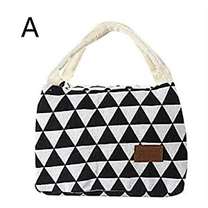 CYSTYL Lunch Bags for Women Insulated Fashionable Lunch Box Large Drinks Holder Reusable Tote Bag for Work School Picnic Hiking Beach Fishing (A)