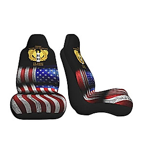 OSUKI Army Retired Chief Warrant Officer Emblem Cw2 Car Seat Covers, Universal Fit for Auto Truck Van SUV, Easy Install