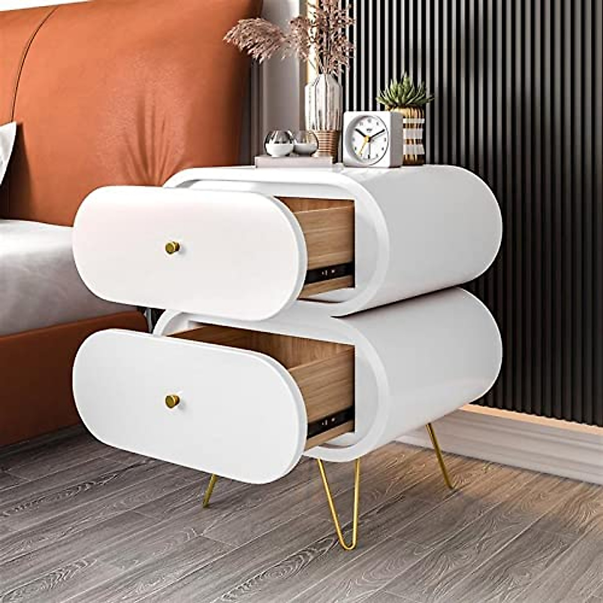 HIGOH Bedside Table Bedside Table Bedroom Home Small lockers Bedside Table (Color : Green)