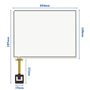 Touch Screen Glass Digitizer 8.4 Inches, Replacement for Chrysler & Dodge 2011-2020 Journey, 2011-2014 Charger & 300, Upgraded RB5 RE2 Radio
