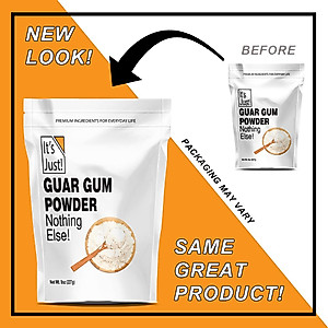 It's Just - Guar Gum, Thickens Cold Items, Keto Baking, Gluten-Free, Substitute Xanthan Gum, 8oz