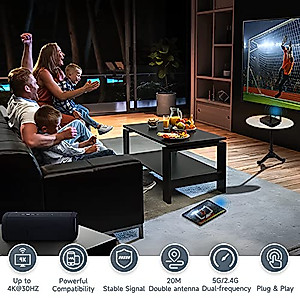 ORIVISION Wireless HDMI VGA Display Adapter dongle, 4k Extender Transmission Receiver Kit,for Android/IOS/Windows/MacOS,Airplay/Miracast Device, Stream Video from Laptop/Phones to TV/Monitor/Projector