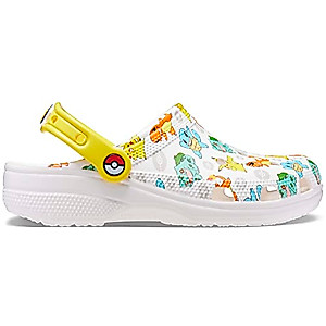Crocs Unisex Classic Pikachu Clogs, Pokemon Shoes, White/Multi, Numeric_5 US Men