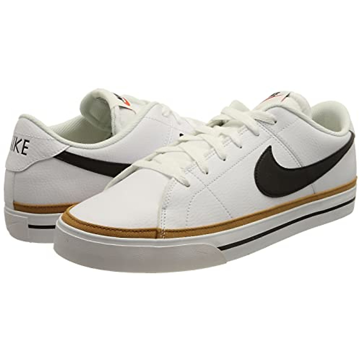 Nike Men's Training Gymnastics Shoe, White Black Desert Ochre Gum Light Brown, 7