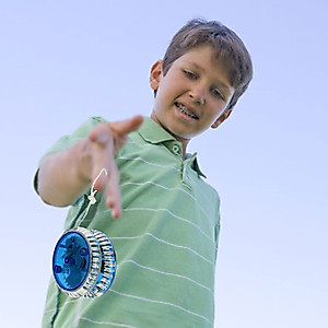 Yoyo Kids Magic Yoyo Professional Yoyo 1.57x2.36 Inch Led Plastic Trick Yoyo Cartoon Responsive Yoyo Portable Yoyo for Kids Adults Blue