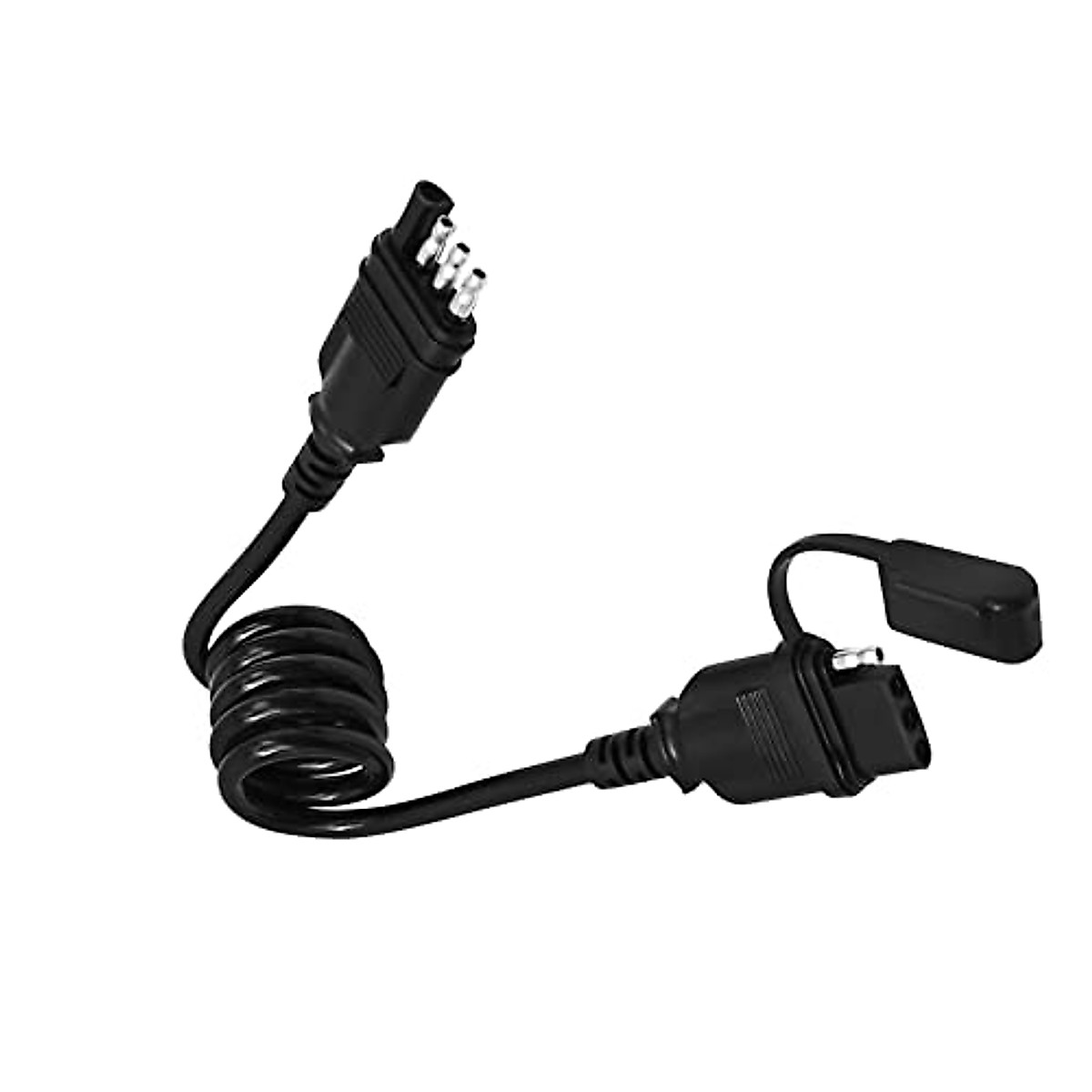 4 Pin Trailer Plug Play Extender Wiring Extension Harness 4 Way Male and Female Wiring Harness Adapter Coiled Extension Wiring Cable 28"