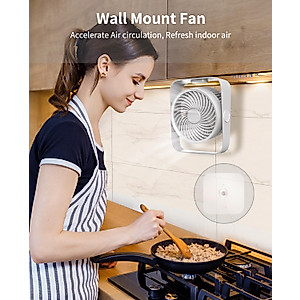 KONSIDEN Small Fan, 8 Inch USB Desk Fan, Quiet Office Fan, 4 Speed Winds, 360° Head Tilt, Detached Cover, Small Table Fan, Easy to Clean, Ideal for Bedroom, Office, Kitchen, Camping