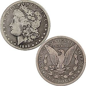 1892 CC Morgan Dollar VG Very Good 90% Silver $1 Coin SKU:I5115