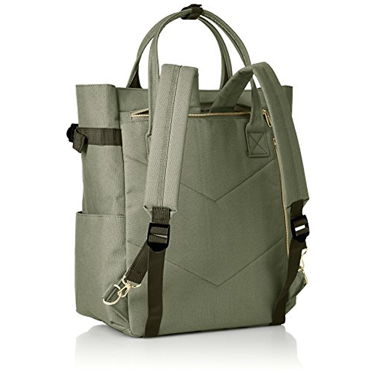 anello(アネロ) Women Regular 2-Way Tote Backpack, Khak