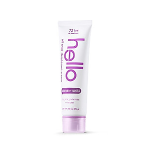 hello All Over Lavender Vanilla Whole Body Deodorant Cream, Aluminum Free Deodorant Cream for Pits, Privates + More, Offers 72 Hours of Freshness, Safe for Sensitive Skin, Vegan, 1 Pack, 3 Oz Tube