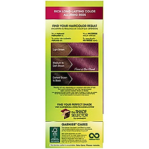 Garnier Hair Color Nutrisse Nourishing Creme, 462 Dark Berry Burgundy (Sugar Beet) Red Permanent Hair Dye, 1 Count (Packaging May Vary)