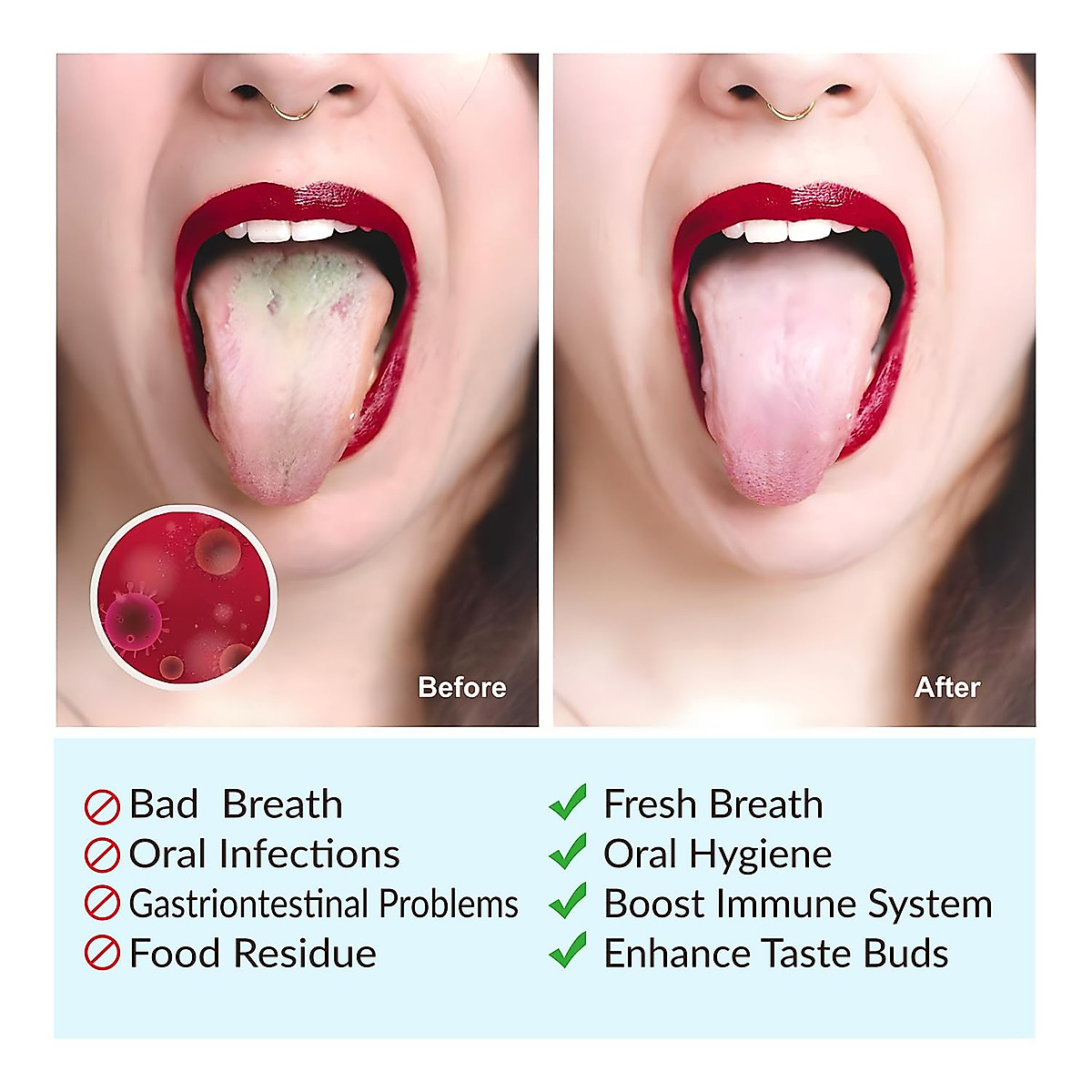 Sopurrrrdy 4PCS Metal Tongue Scraper Portable Stainless Steel Tongue Scrubber For Child And Adults Removing Bad Breath White Layer Oral Care Cleaning Tools