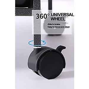 33 Inch Wrought Iron Bird Cage with with Play Open Top and Rolling Stand for Mid-Sized Parrots Cockatiels Sun Parakeets Green Cheek Conures (White)