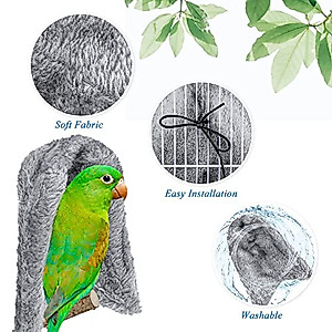 Mogoko Comfort Corner Fleece Bird Blanket,Cuddle Nest Hanging Toy,Parrot Cage Snuggle Hut Warm Plush Bedding,Small Animals Shelter Plush Bedding for Parakeet Cockatiel Pigeon