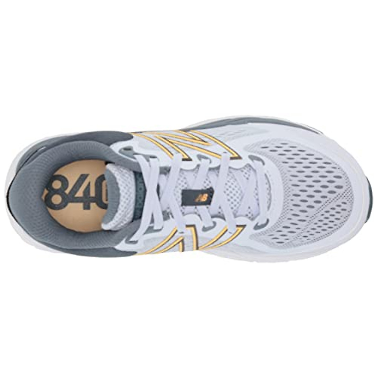 New Balance Women's 840 V5 Running Shoe, Silent Grey/Light Mango, 8 Wide