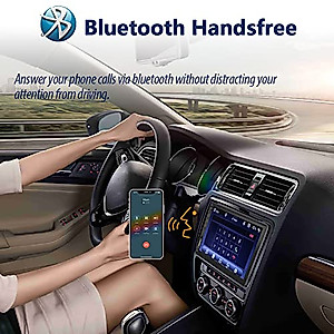 [HD 1024 * 600] Double Din Car Stereo Compatible with Apple CarPlay and Android Auto, Full Touch 7 Inch LCD Touchscreen Radio with Voice Control, Bluetooth, Waterproof Backup Camera, Mirror-Link