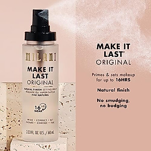 Milani Make It Last Original - Natural Finish Setting SPray - 3-in-1 Setting Spray and Primer- Prime + Correct + Set - Makeup Finishing Spray and Primer - Long Lasting Makeup Primer and Spray - 2 Pack