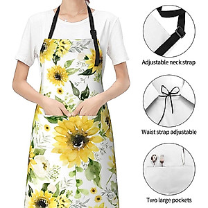 SHUANGFEI Personalized Aprons,Custom Waterproof Apron With Pockets for Men Women,Customized Adjustable Kitchen Chef Bib
