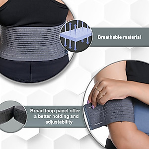 Wonder Care Grey shoulder immobilizer – arm immobilizer | breathable brace elbow | immobilizer shoulder for broken fractured arms (Size-7(58"-62"))