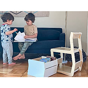 DR. ORGANIZER TYL Children's, one Size, with Yellow Storage Box, Brown Chair