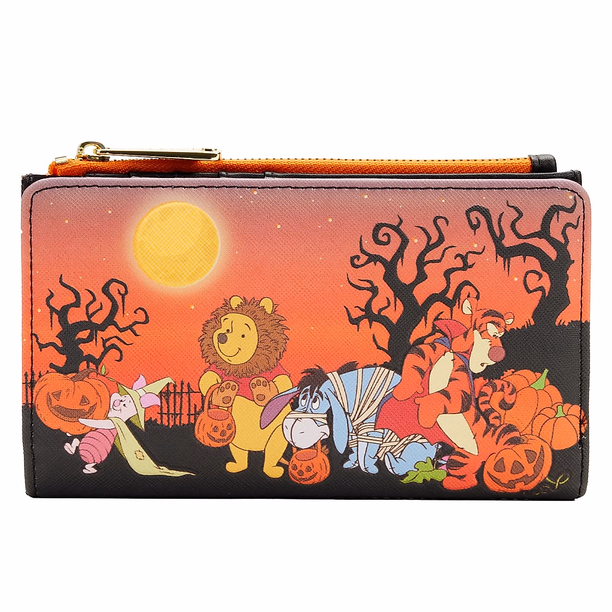 Loungefly Disney Winnie the Pooh Halloween Group Glow-in-the-Dark Flap Wallet