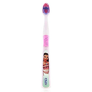 Oral-B Princess Toothbrush for Little Girls, Children 3+, Extra Soft, Moana Characters - 1 Count