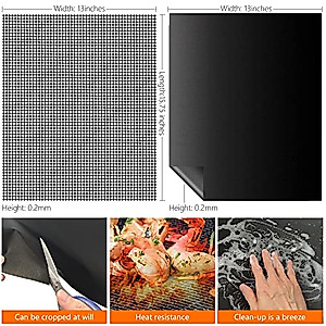 Grilling Accessories,BBQ Accessories with Silicone BBQ Gloves,Grill Mats,Grill mesh Mats,Food Grade Meat Claws, Digital Meat Thermometer, BBQ Grill Tools Set for Barbecue Roasting Baking