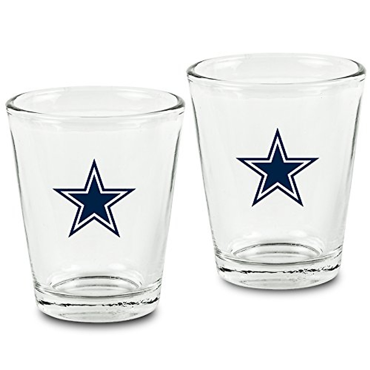 NFL Dallas Cowboys Shot Glasses & Brushed Stainless Steel Flask Set