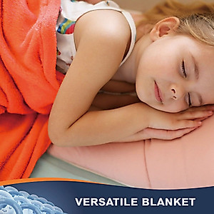 Walensee Fleece Blanket Plush Throw Fuzzy Lightweight (Throw Size 50x60 Orange) Super Soft Microfiber Flannel Blankets for Couch, Bed, Sofa Ultra Luxurious Warm and Cozy for All Seasons