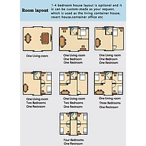 Tiny House Waterproof Container Home 20ft 40 Ft Expandable Mobile Home Portable Houses 2 Bedrooms 3 Bedroom