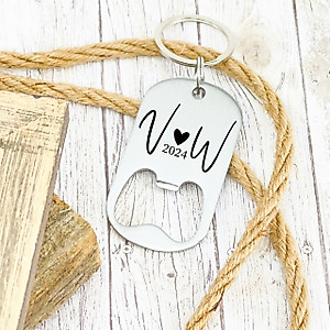 Personalized Anniversary Husband Gift Drive Safe Bottle Opener Keychain Gift Idea For Him Bottle Opener Husband I Need You Here With Me LOVE-BOTTLE