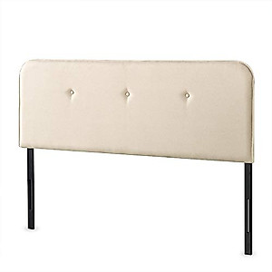 ZINUS Wendy Upholstered Headboard / Button-Tufted Upholstery / Easy Assembly, Taupe, Queen