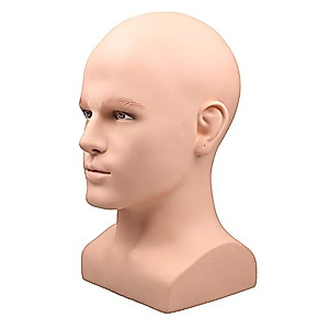MEAHUS Mannequin Heads For Wigs Male Mannequin Head For Mask Display Foam Man Mannequin Head For Wigs ,Hats ,Headphones