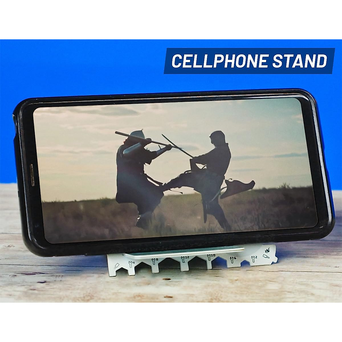 Wallet Ninja Multitool Card – 18 in 1 Credit Card Size Multi-Tool for Quick Repairs, EDC Survival Gear, Bottle Opener, Camping – Cool Gadget and Stocking Stuffer (Black)