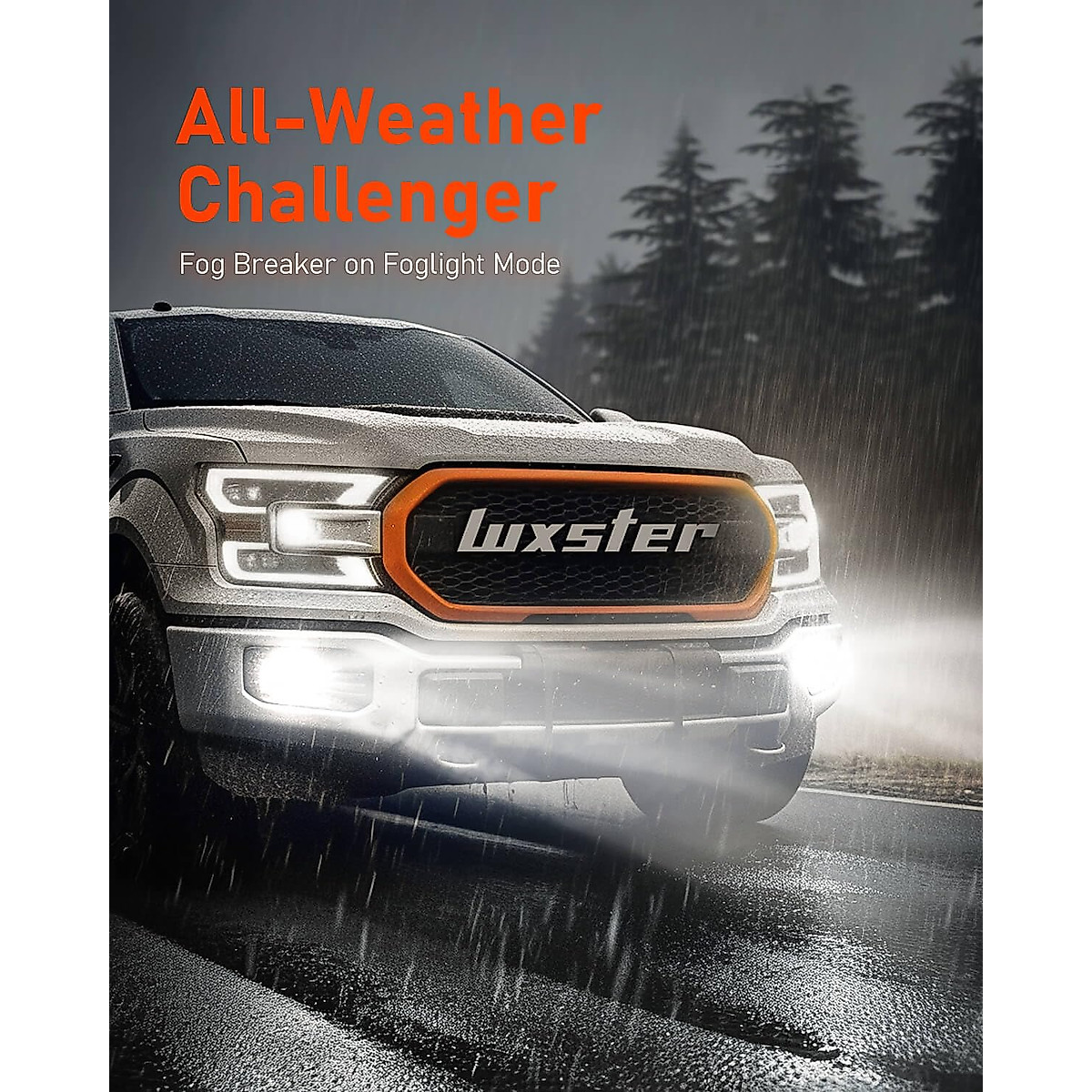 Luxster 2024 Punisher 40,000LM H1 LED Bulbs, 2023 Best Overall Winner, H1 Plug Adapters Included, Ultra-Bright TalonLED Chips, Plug-N-Play, 6000K Pure White Foglight, IP68 Waterproof, Pack of 2