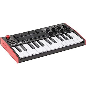 AKAI Professional MPK Mini MK3 - 25 Key USB MIDI Keyboard Controller With 8 Backlit Drum Pads, 8 Knobs and Music Production Software Included