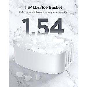 Silonn Ice Maker Machine Countertop, 26 lbs in 24 Hours, 9 Cubes Ready in 6 Mins, Self-Clean Ice Maker Compact Portable Ice Maker with Ice Scoop and Basket