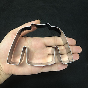 LUBTOSMN New Winter Christmas Cookie Cutter Set-5 Piece-Ugly Sweater, Hat, Mitten, Snowflake, Coffee Mug Cookie Fondant Biscui Cutters for Ugly Vintage Christmas Thanksgiving