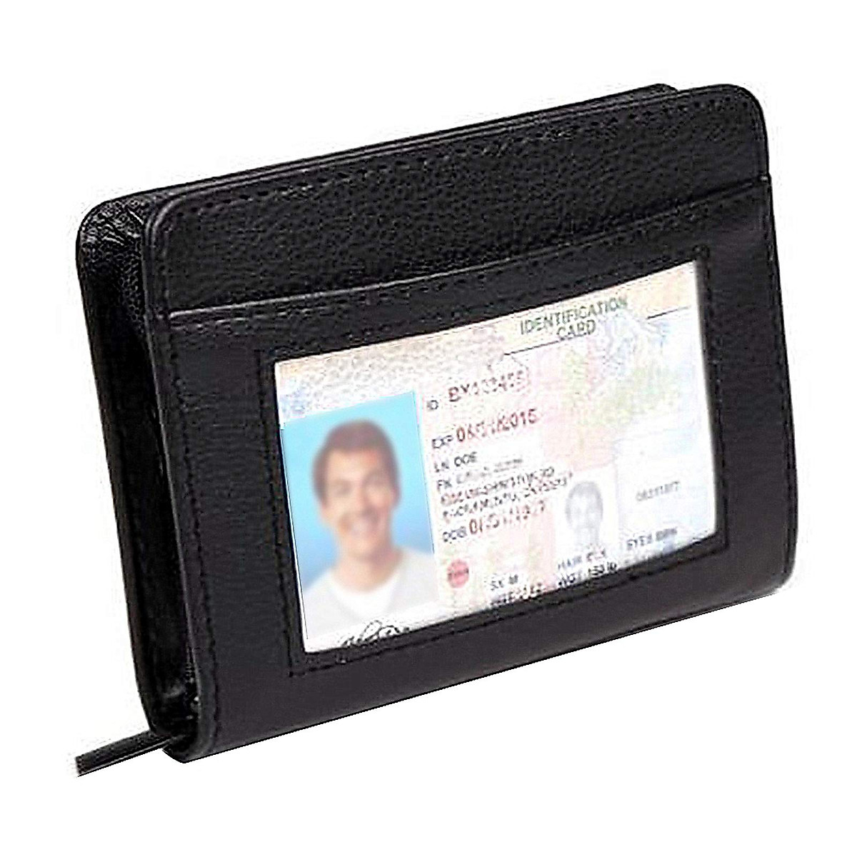 Paddsun Credit Card Holder Wallet RFID Blocking Leather Wallet for Men and Women with Zipper, Huge Storage Capacity