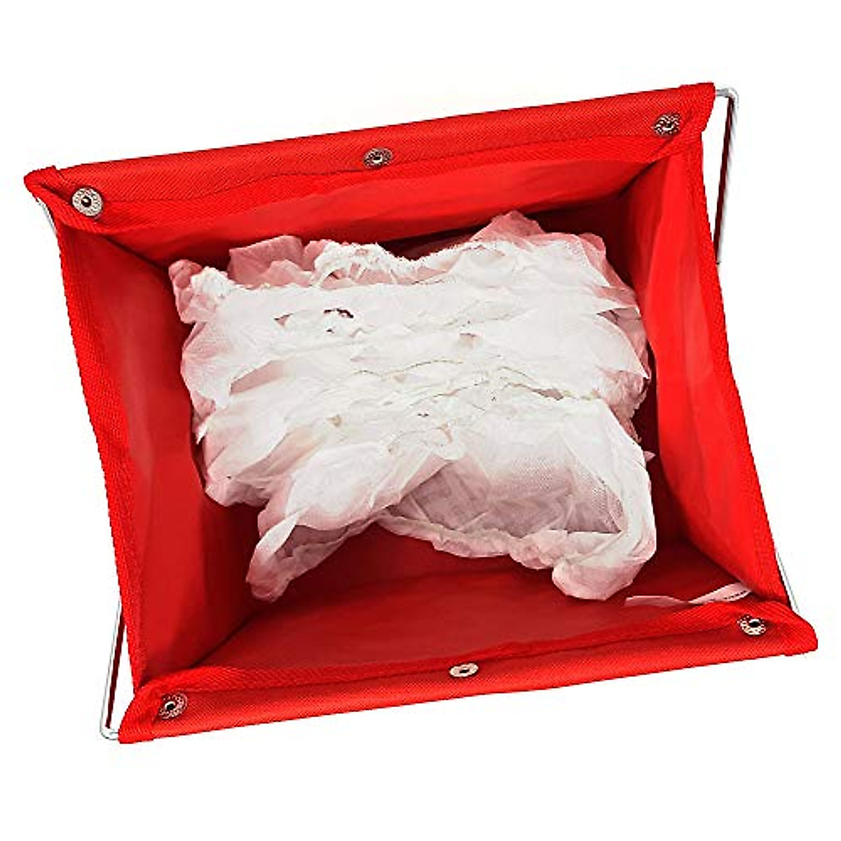 Foldable Shoe Cover Holder (Red) with Bonus Please Use Shoe Covers, Double Sided, Door Hanger