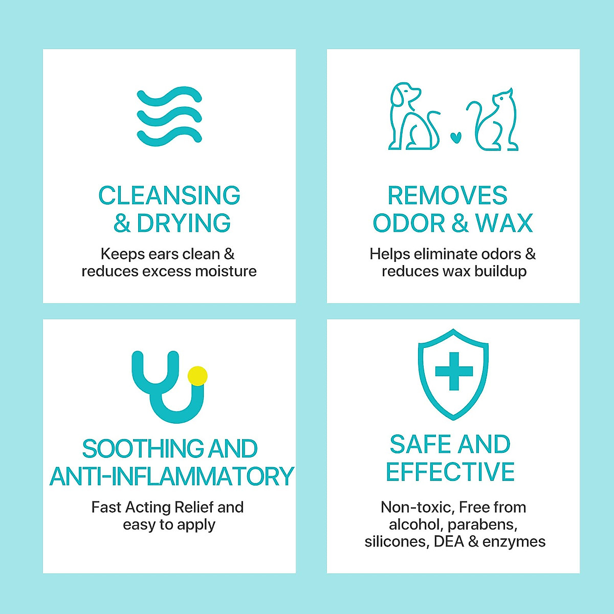 ZIXAOK Dog Ear Cleaner 30g - Removal Ear Powder for Pets,Dog Ear Infection Treatment,Supports Infection Prone Ears, Ear Odor in Pets