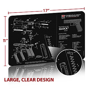 TekMat 17-Glock-G5 Glock Gen5 Handgun Mat, Black (TEK-17-GLOCK-G5)
