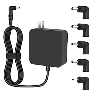65W 45W 33W Laptop Charger for Asus, with 5 Different Round Connectors for Asus VivoBook ZenBook Chromebook and More Notebook Replacement Power Supply Adapter
