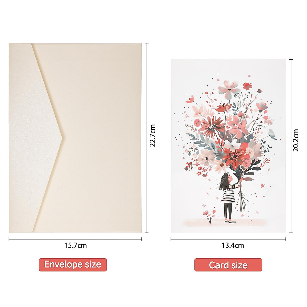 Sawnfay Thank You Card, Thank You Gifts for Men and Women, Teacher Thank You Cards, 8'' x 5.3'' Funny Thank You Cards with Envelopes