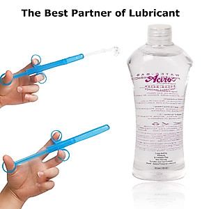 Lube Applicator Syringe with Precise Scales, 6.5” Personal Lubricant Shooter with Air-Proof Silicone Cap, Reusable Durable Applied for Men, Women & Couples