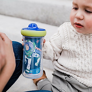 The First Years Disney/Pixar Toy Story Kids Insulated Sippy Cups - Dishwasher Safe Spill Proof Toddler Cups - Ages 12 Months and Up - 9 Ounces - 2 Count