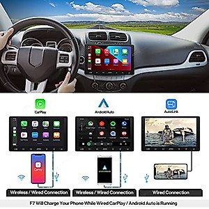 ATOTO F7 XE 10.1 Inch Double Din in-Dash Navigation, Wireless CarPlay & Android Auto, 1280 * 720 QLED Display, Mirror Link, Bluetooth, HD LRV, SXM, Quick Charge, USB/SD(Up to 2TB Storage), F7G211XE